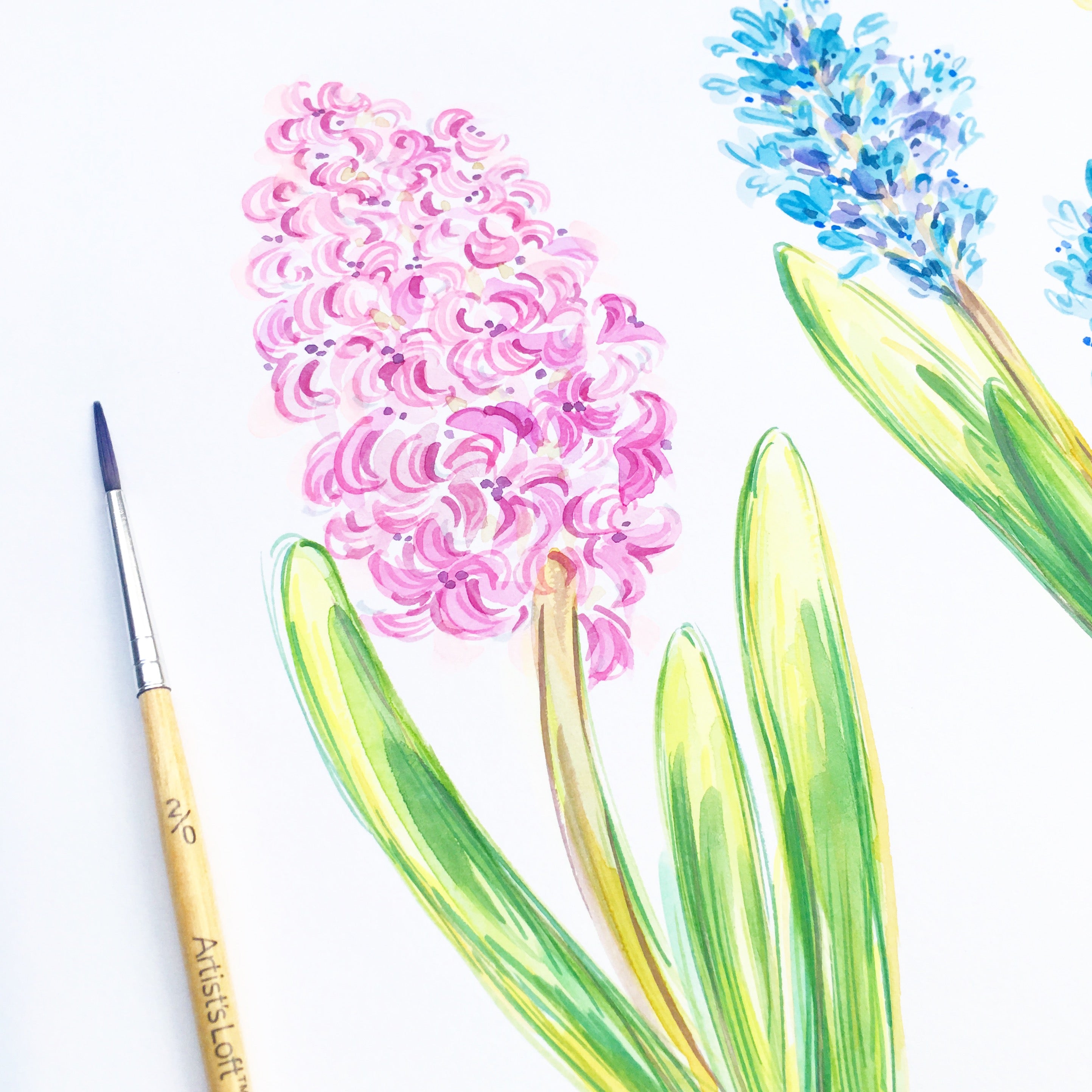 Watercolor Studio by Grey Hall Design ~ original silk scarf designs